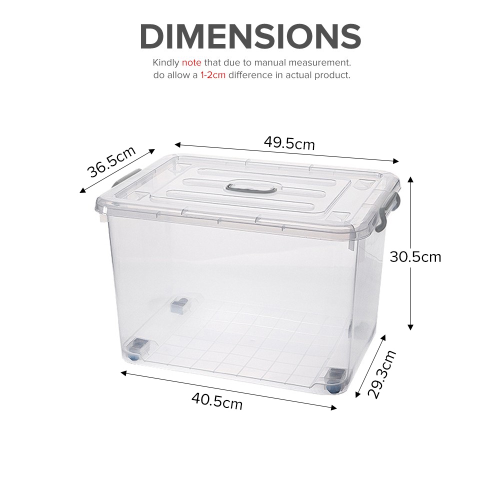 HAILEY Transparent Storage Box Containers | Shopee Singapore