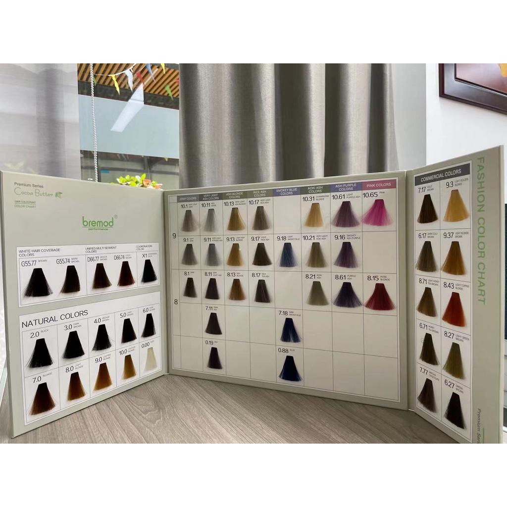 Bremod Premium Cocoa Butter Series Hair Color Dye Chart Book | Shopee ...
