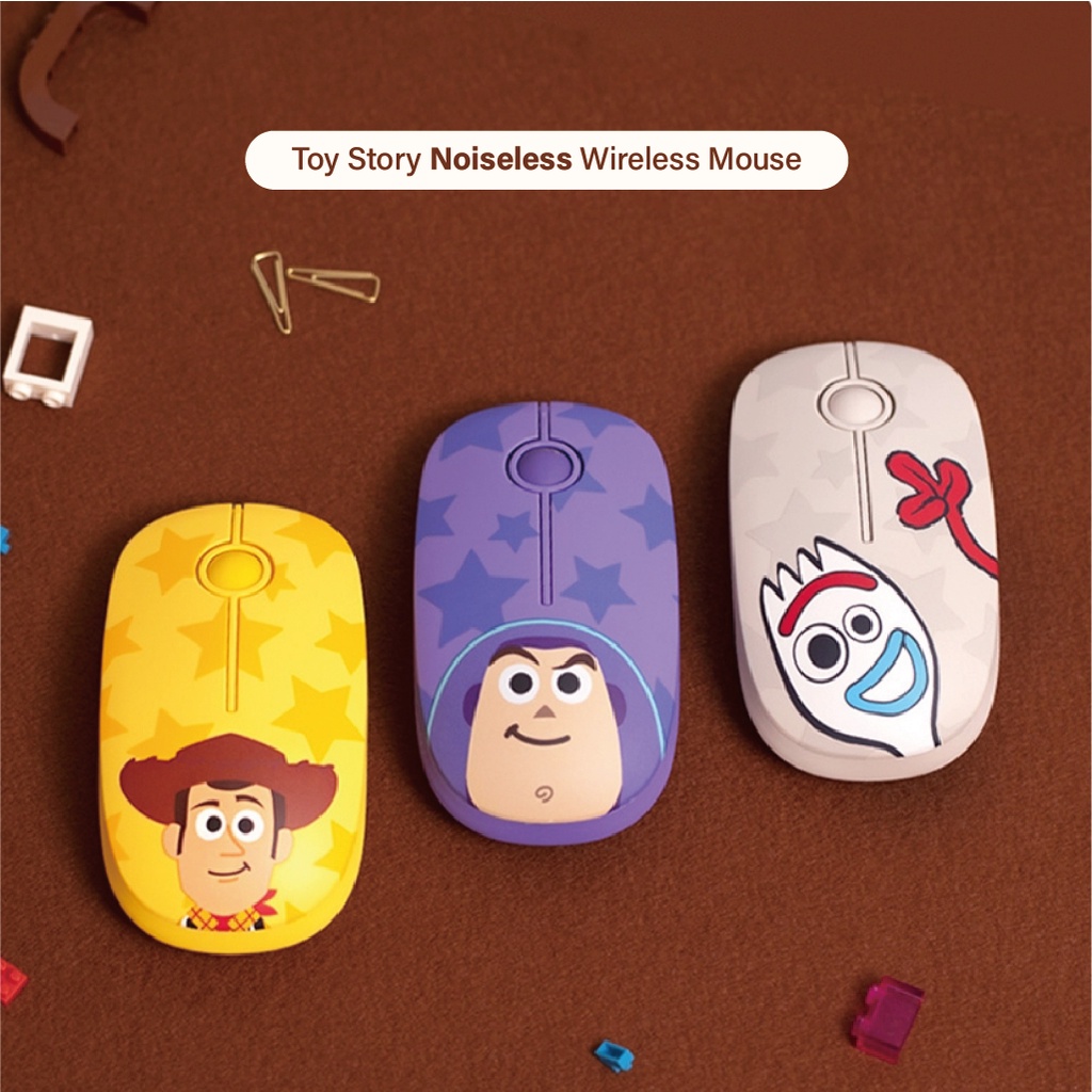 Disney TOYSTORY Silent Wireless Mouse / Woody, Buzz, Forky 3Types ...