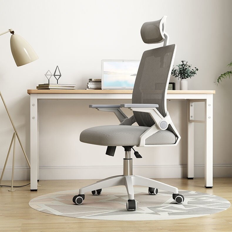 Household rotary office chair, long seat, breathable back, electronic ...