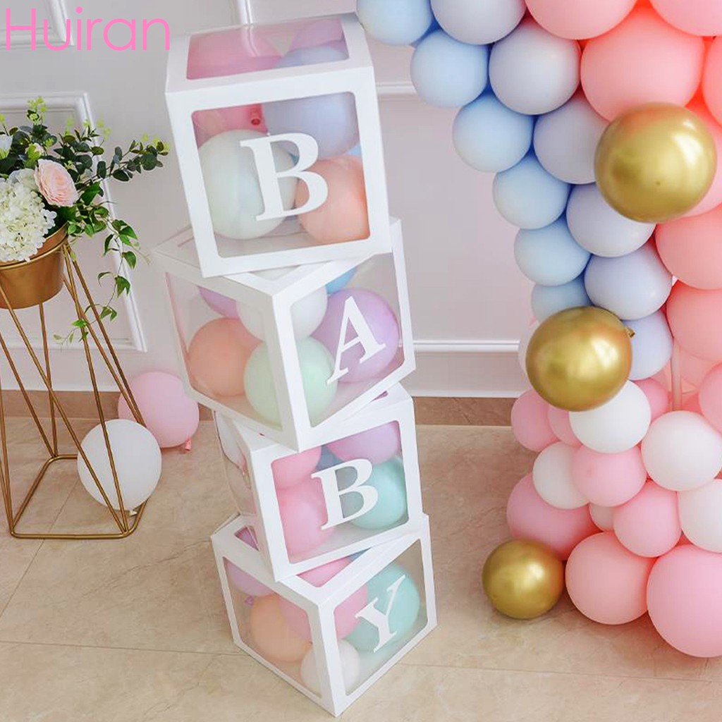 DIY A-Z Alphabet Transparent Balloon Box With Letters ForBaby Shower ...
