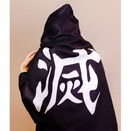 NEW! Demon Slayer - Kimetsu no Yaiba Metsu Hooded Cape Blanket (FuRyu ...