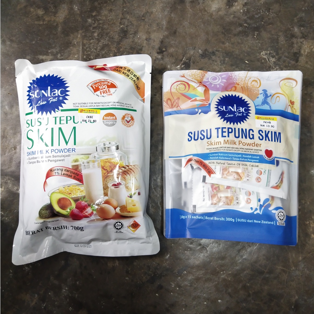 Sunlac Low Fat Skim Milk Powder (700g / 20g x 15s') | Shopee Singapore