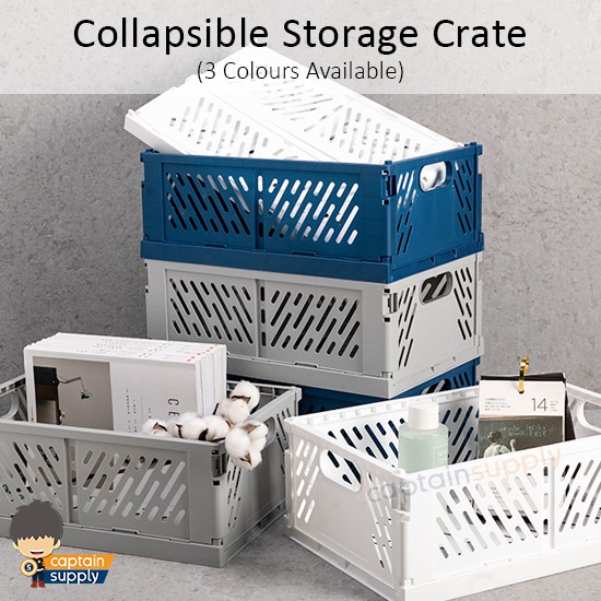 Collapsible Stackable Storage Crate | Shopee Singapore
