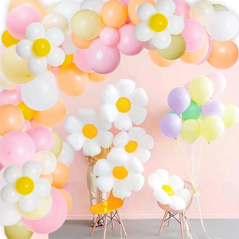 153Pcs Daisy Balloon Arch Garland Kit Yellow Daisy Flower Helium ...
