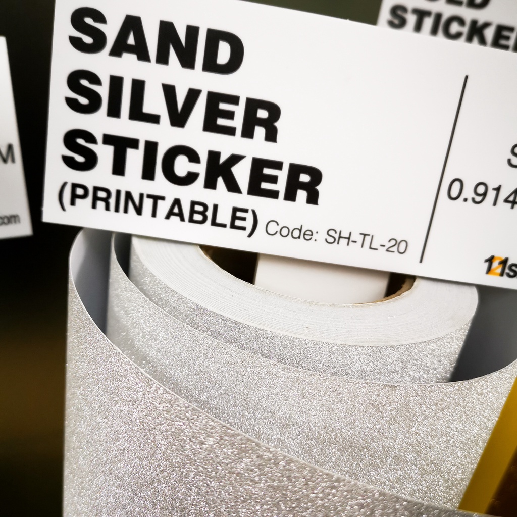 Sand Silver Self Adhesive Sticker (Printable) Waterproof Decoration ...
