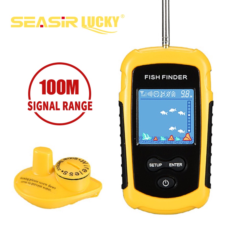 SEASIR LUCKY FF1108-1 Portable Fish Finder Fishing Sonar Sounder Alarm ...