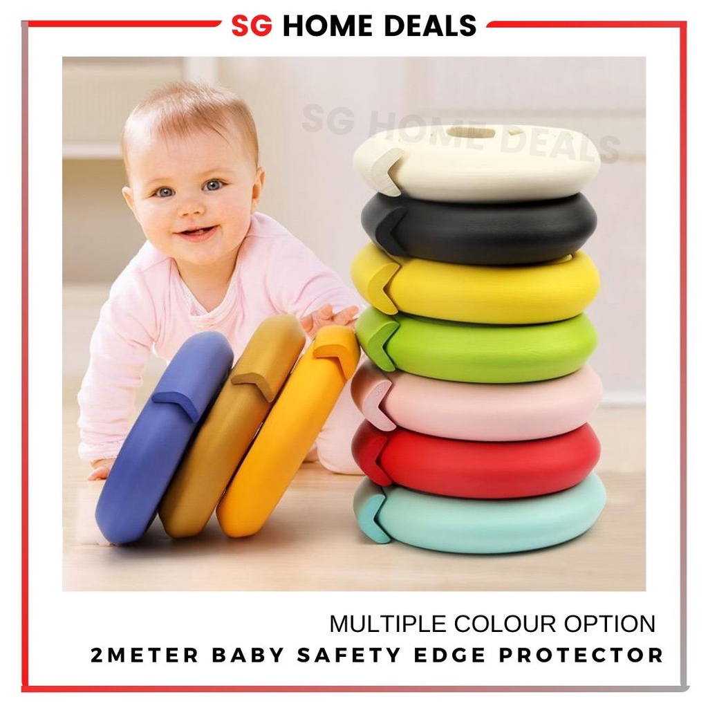 [SG STOCKS] 2M Baby Edge Protector Soft Rubber Hurt Prevention Edge ...