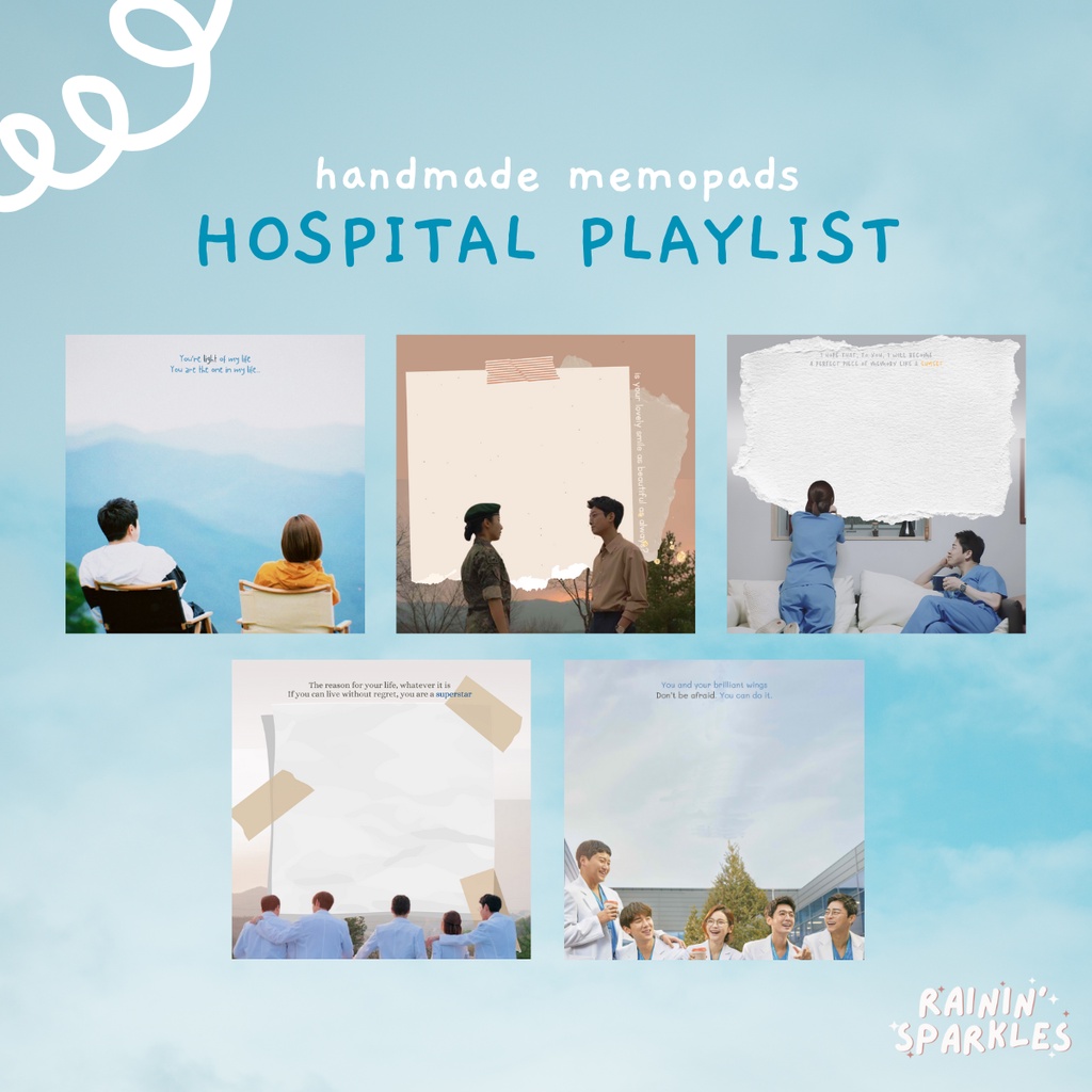 [FREE PHOTOCARD] HOSPITAL PLAYLIST KDRAMA Handmade Memopad / Notepad ...