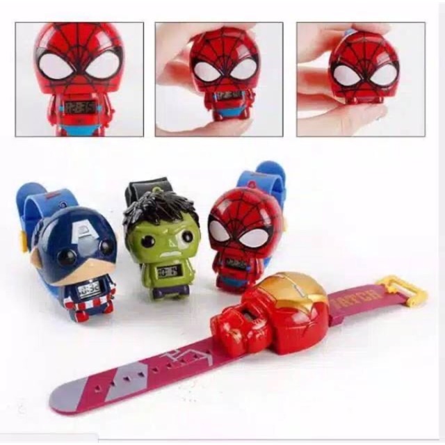Spiderman IRON MAN HULK BATMAN Children's Watch (Push Model) | Shopee ...