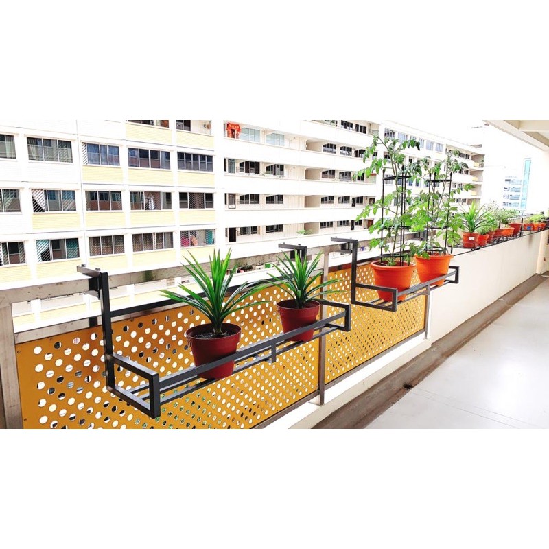 Modern Heavy Duty Clamp type Flower Plant Rack for HDB corridors ...