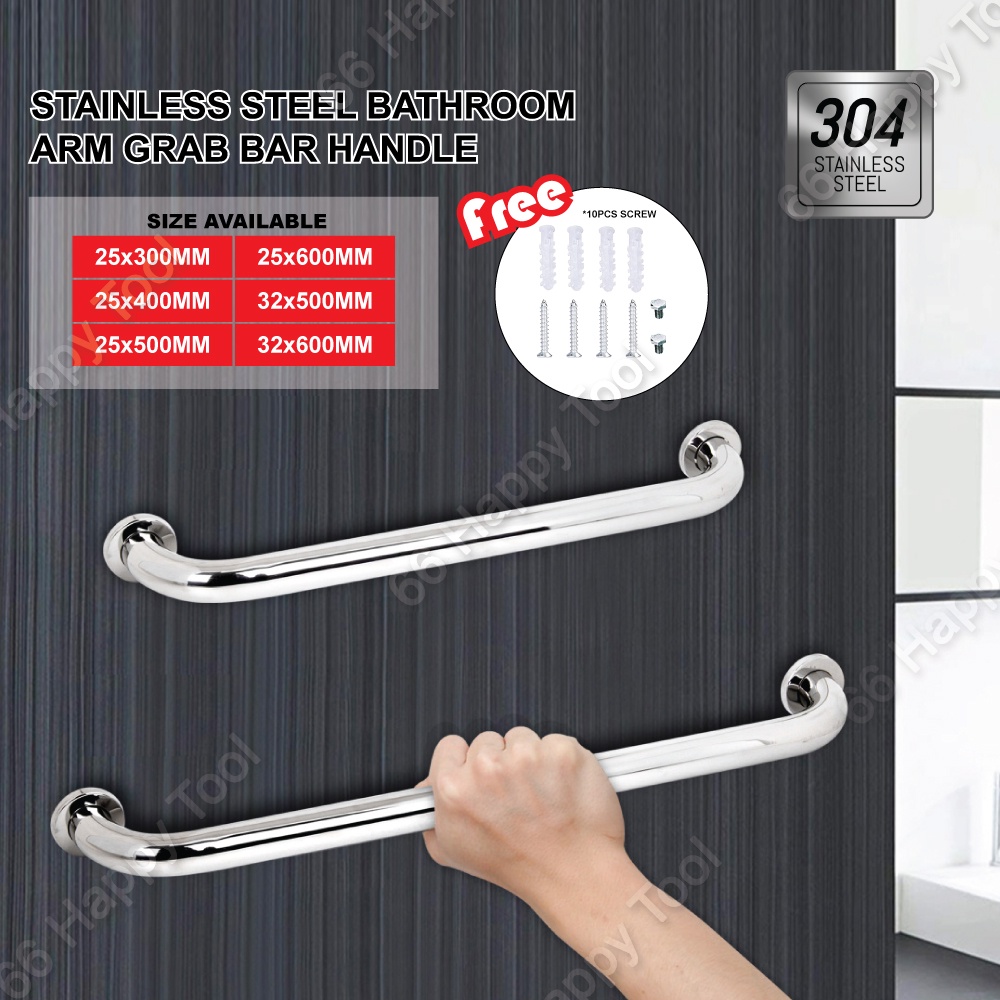 Bathroom Grab Bar Handle Stainless Steel 30/40/50/60cm Safety Handrail ...