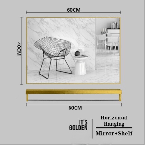 [SG Seller]Wall-mounted Bathroom Mirror Square Cosmetic Mirror with ...