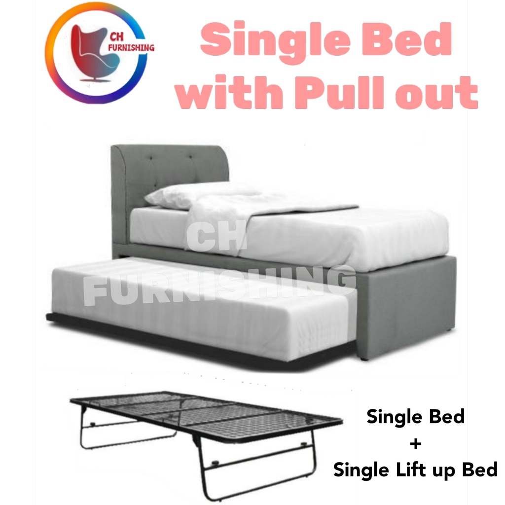 3-In-1 Pull Out Bed With Mattress | Shopee Singapore