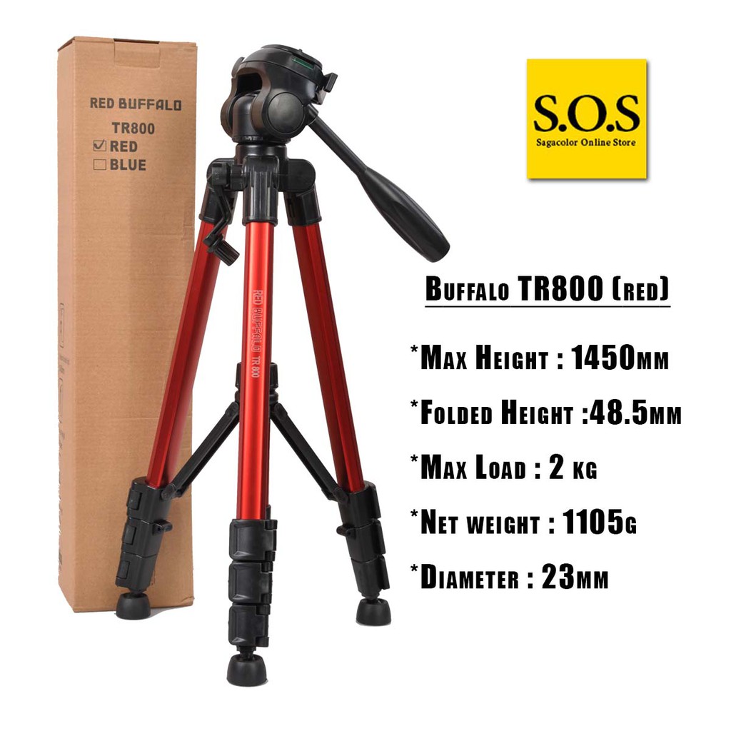 Buffalo TR800 Tripod camera ( Red / Blue ) | Shopee Singapore