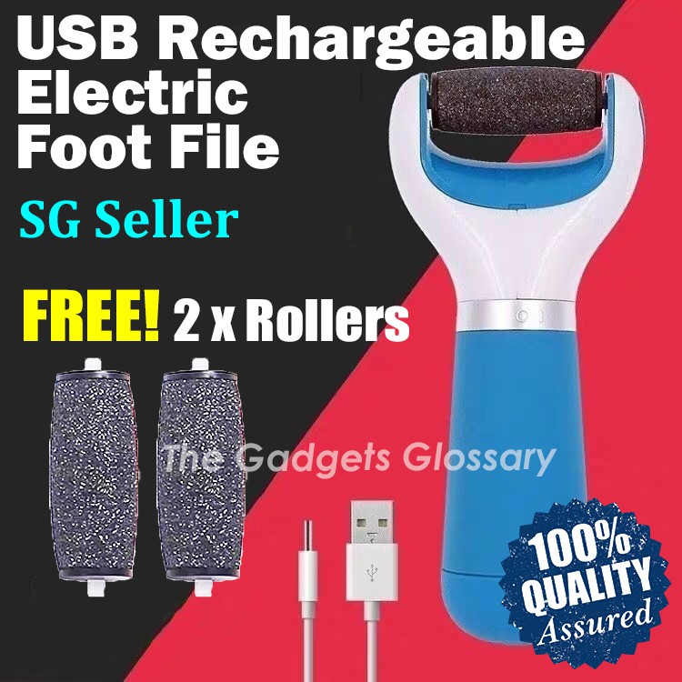 【SG Seller】🔹Rechargeable AA Batteries Electric Foot File🔹Pedicure Skin ...