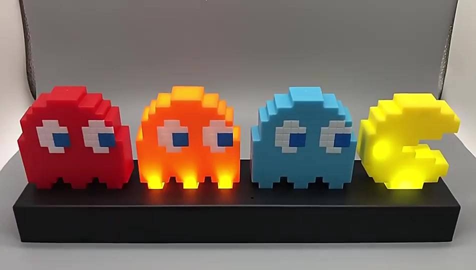 Icon Light Pac Man Pixel Lamp Visual Illusion 3D Game Icon Light LAMP ...