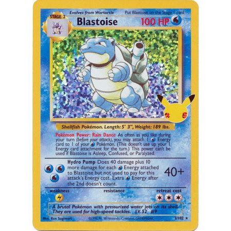 Pokemon Celebrations 25th Anniversary Blastoise Promo Card Near Mint ...