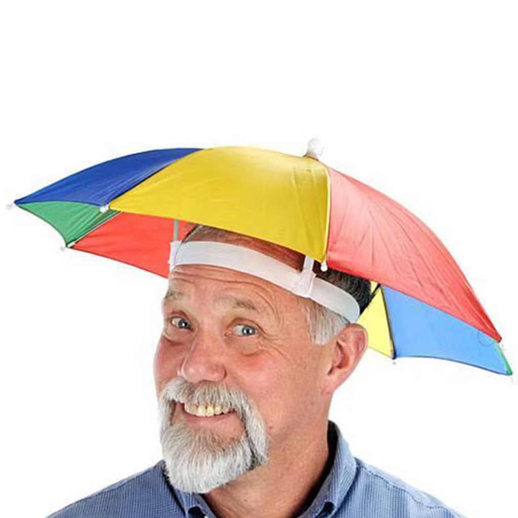 Sunshade Hat Fishing Cap Rain Umbrella Waterproof Hats Accessory ...