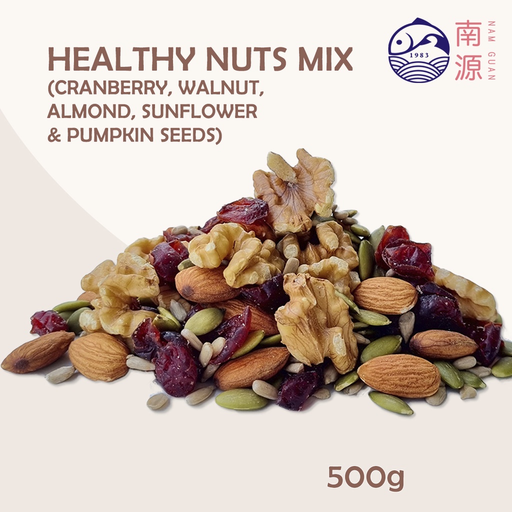 [N.G] Healthy Nuts Mixed 500g [Cranberry, Walnut, Almond, Sunflower ...