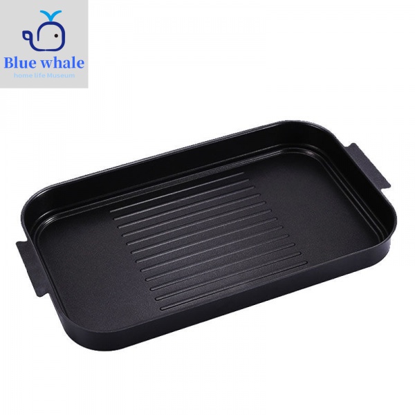 Barbecue Round Non-Stick Baking Rectangular Cast Iron Thick Frying Non ...
