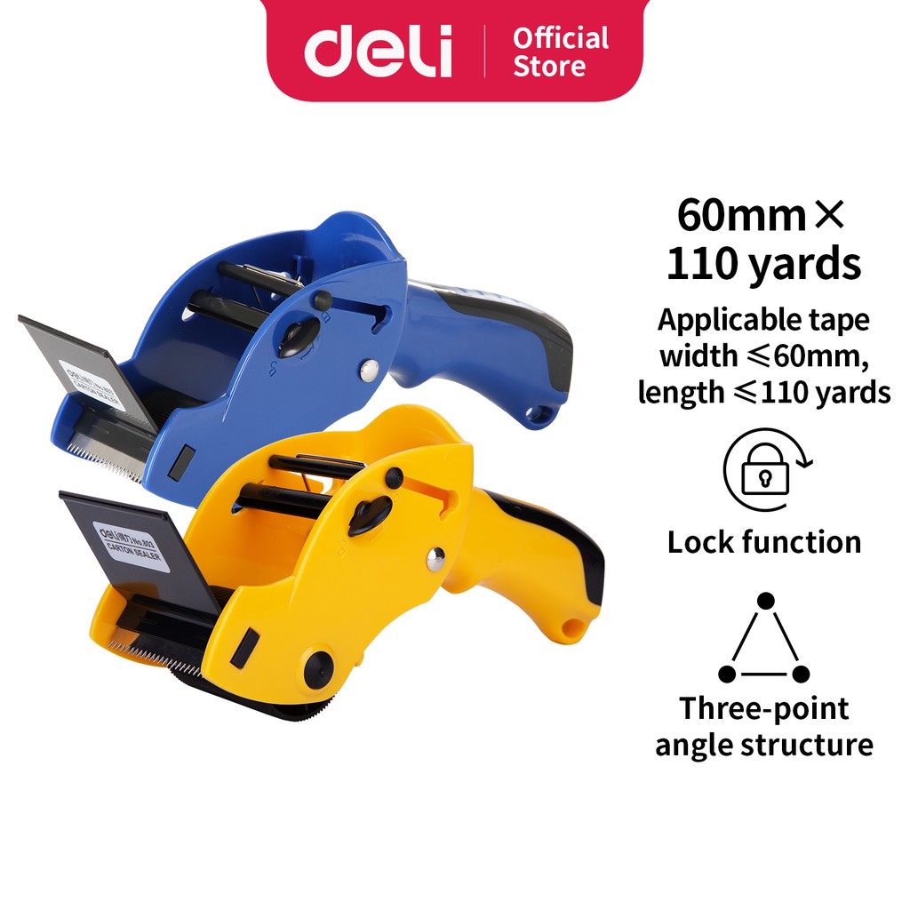 Deli Tape Dispenser Sealing Packer Holder Cutter Lock Function Per Pcs ...