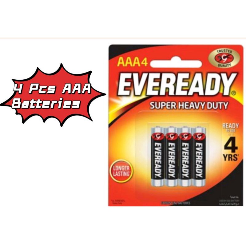 Eveready Super Heavy Duty AA/ AAA Battery | Batteries 4 Pieces | Shopee ...