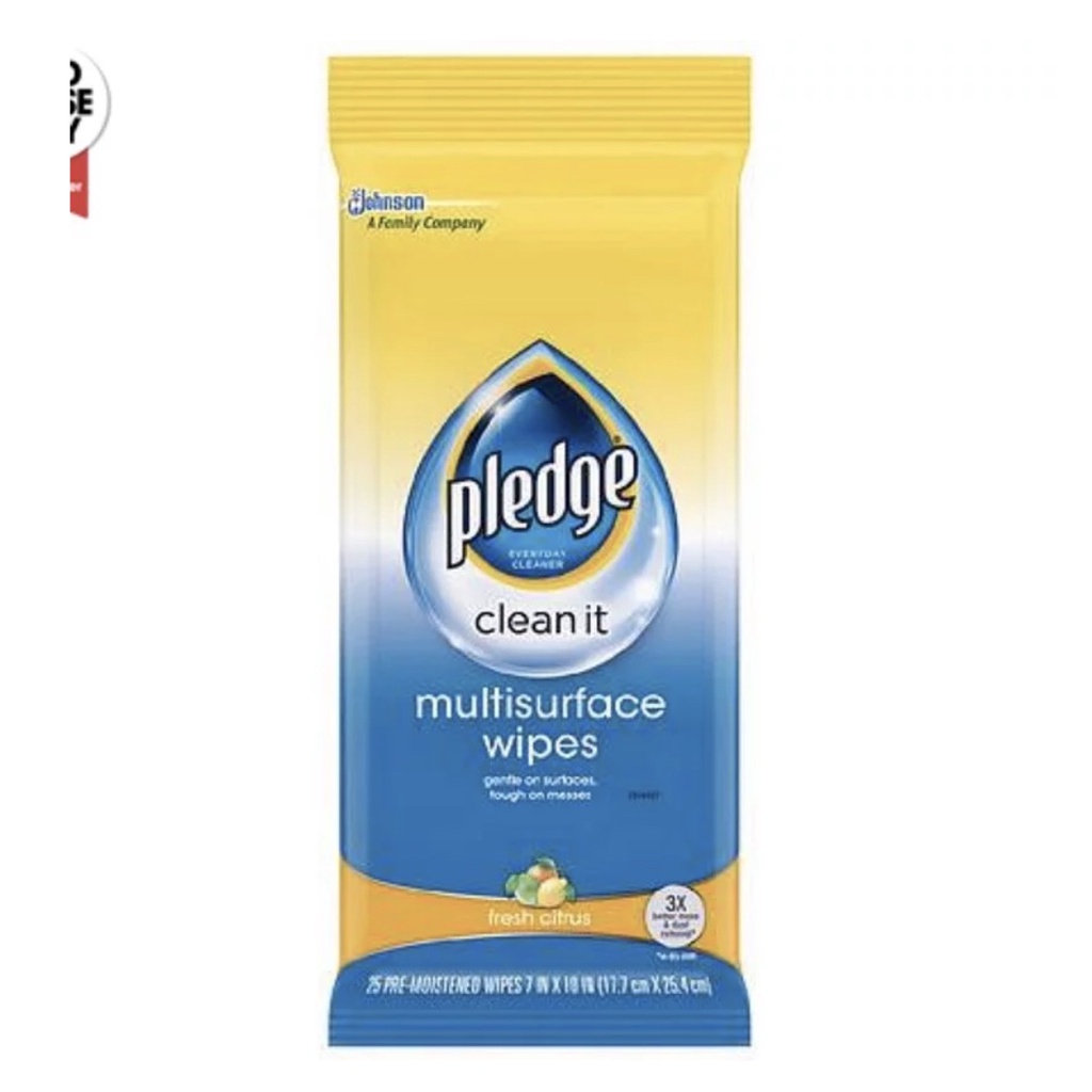 YMSPH PLEDGE Clean It Citrus Scent Multisurface Cleaner Wet Wipes (7" x ...
