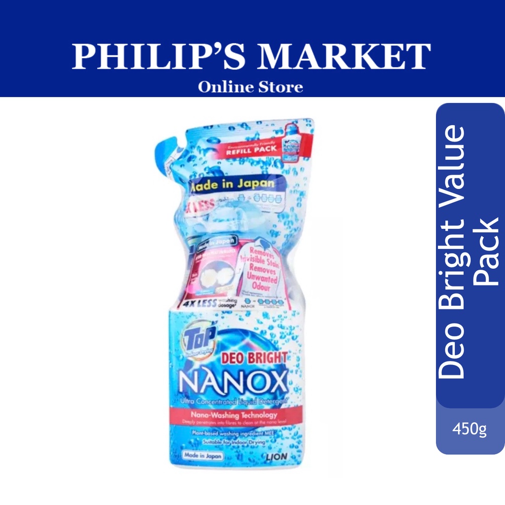 TOP NANOX Ultra Concentrated Liquid Detergent 450G Banded With Refill ...