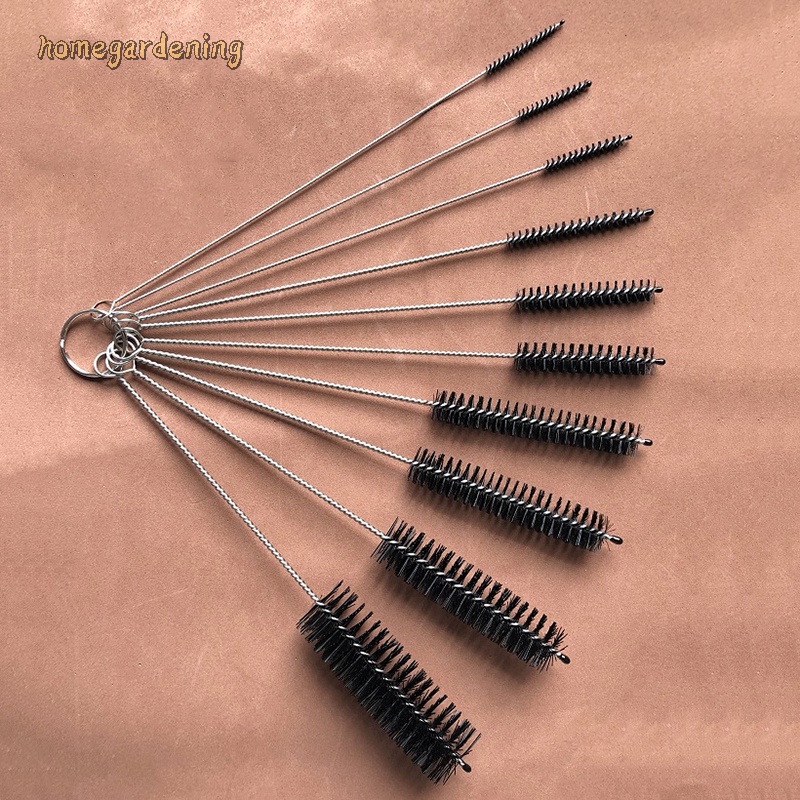 10Pcs/set Nylon Cleaning Brush Set Test Tube Bottle Straw Washing ...
