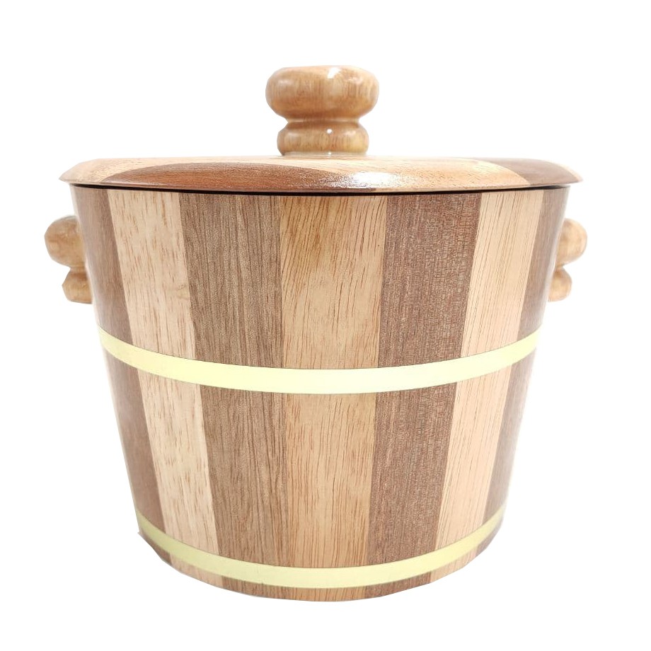 Wooden Rice Bucket / Wooden Storage Rice/ 10KG 6KG 3KG / Rice Barrel ...
