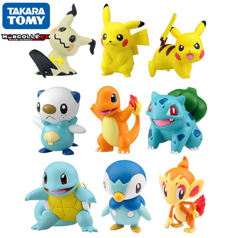 4CM Pokemon Character Anime Action Toy Figure Model Charmander Cubone ...