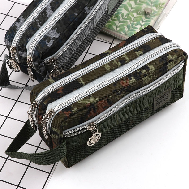 Camouflage Multi-Layer Large Capacity Pencil Case Boys and Girls ...