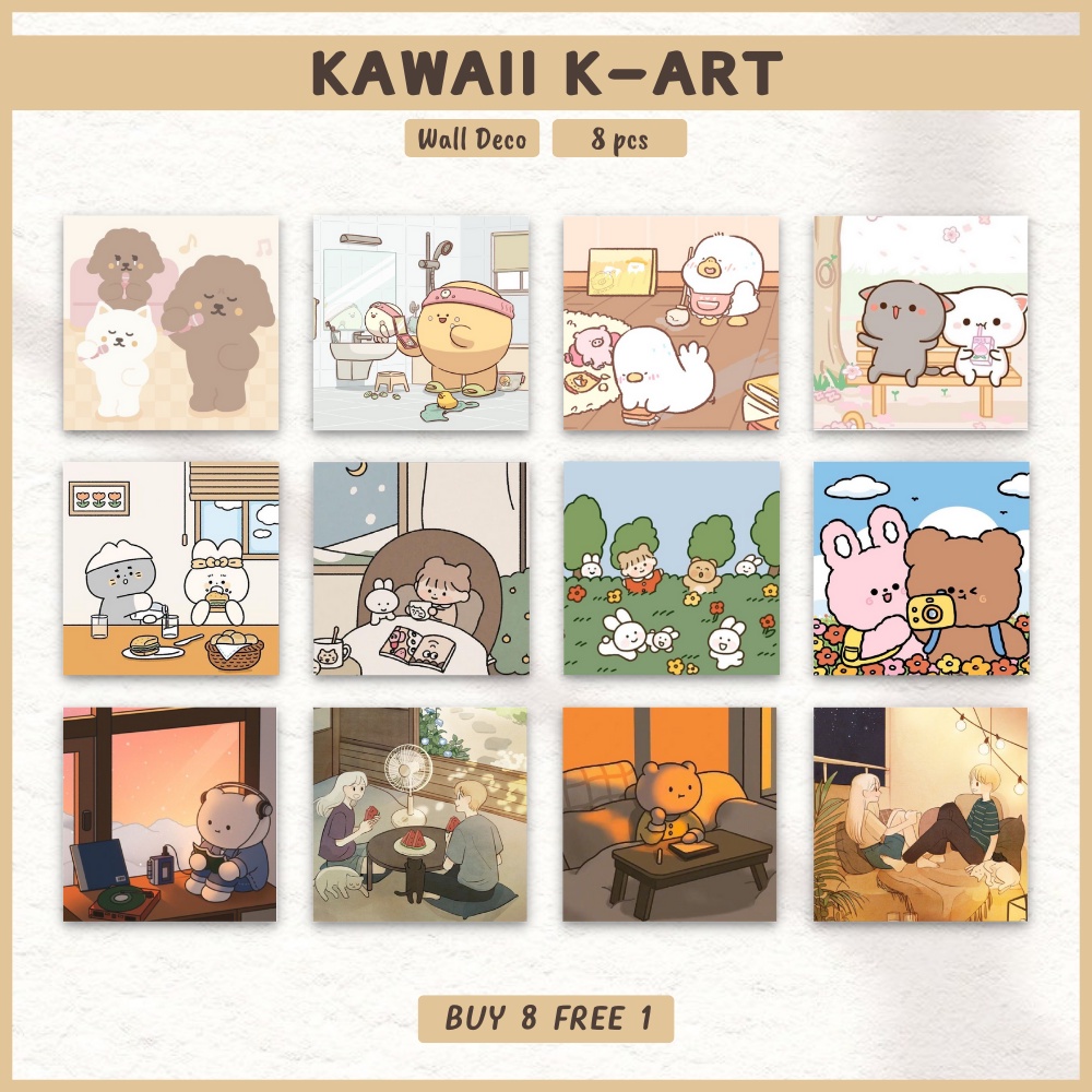HIASAN DINDING (8 Pcs) Kawaii K-Art : Wall Deco - by Aera Art Studio ...