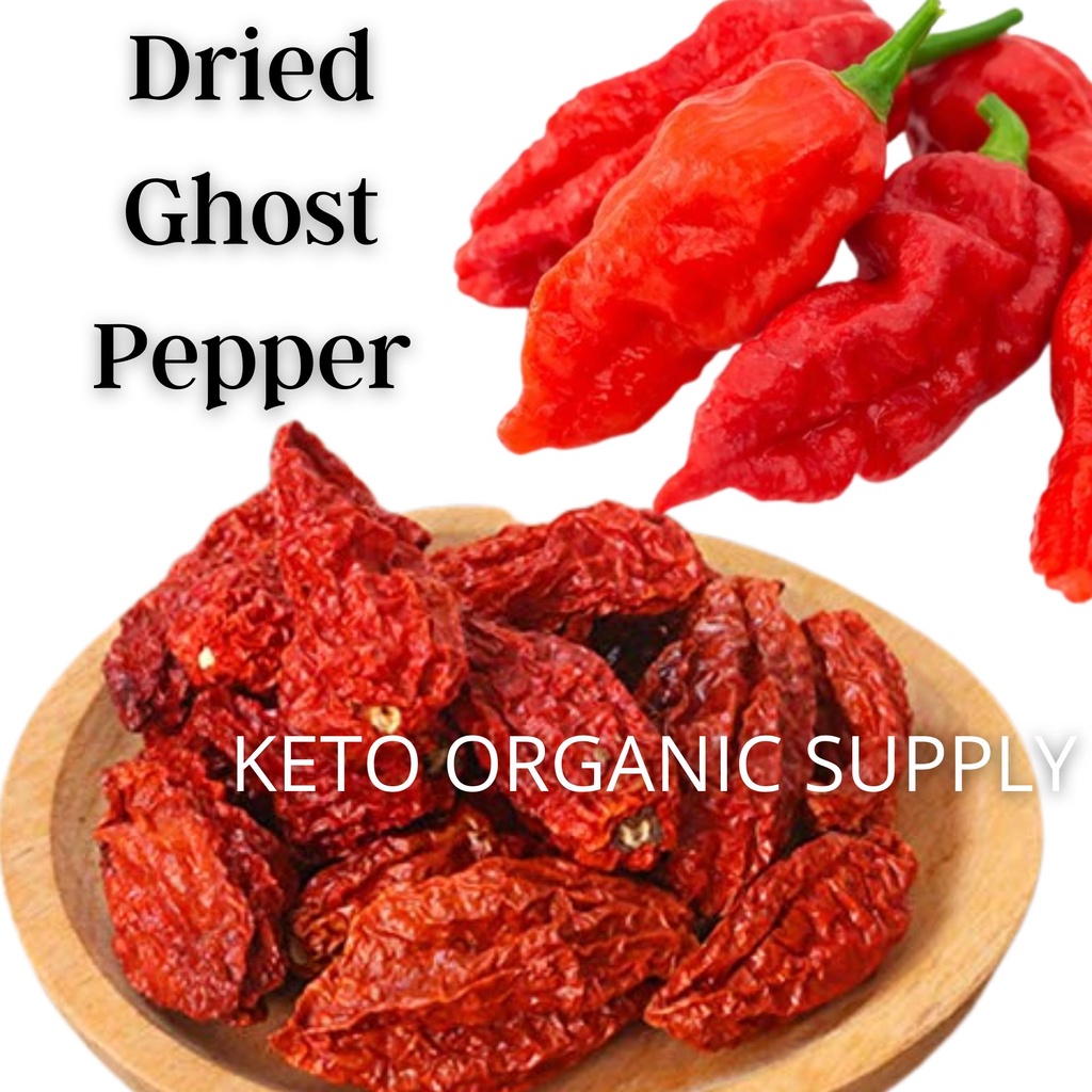 Dried Ghost Pepper Chili Whole 250g ghost chili 魔鬼辣椒干 - Carolina ...