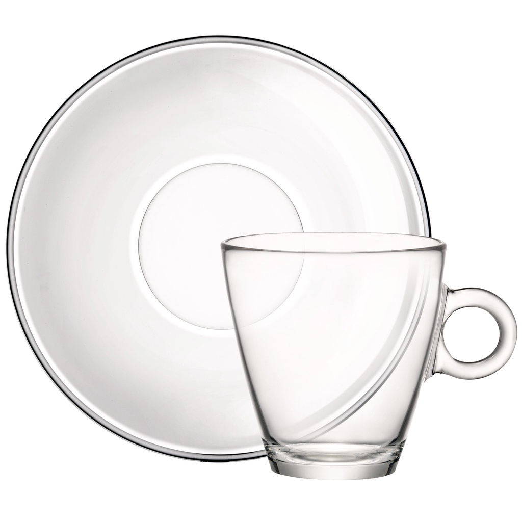 BORMIOLI ROCCO Easy Bar Tea Cup and Saucer Set | Shopee Singapore