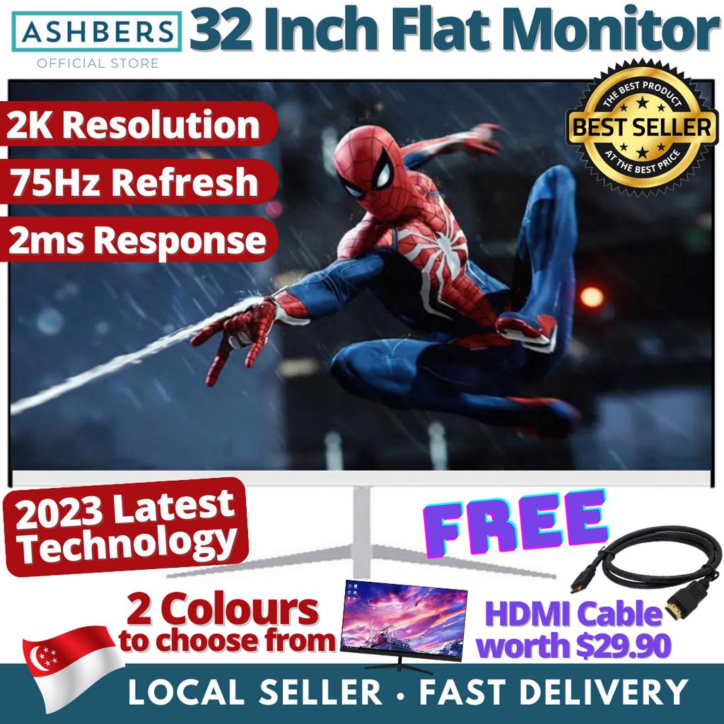 PROMO 32 inch Ultra-Thin Flat Monitor Screen, LED Computer Gaming ...