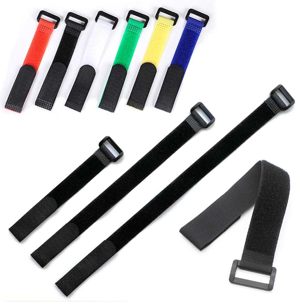 10PCS Reusable Nylon Reverse Buckle Velcro Hook-and-loop Buckle Cable ...