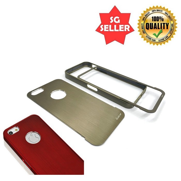 iPh 5S SE Bumper Back Case Aluminum Metal 2 in 1 Year Before 2018 HIGH ...