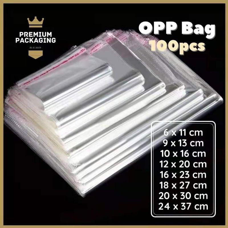 [20 Size To Choose] Small 100 pcs Self Adhesive Transparent OPP Plastic Bag Plastik | Shopee ...