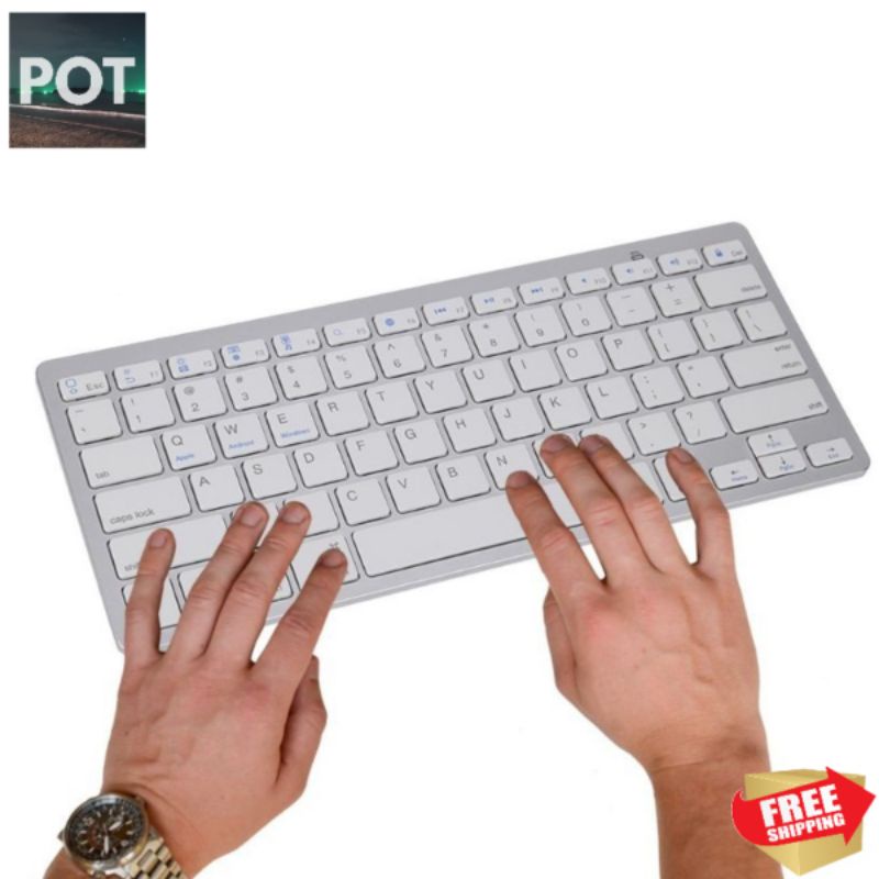 Bluetooth 3.0 Wireless Keyboard for Untuk Phone PC Laptop Tablet ...