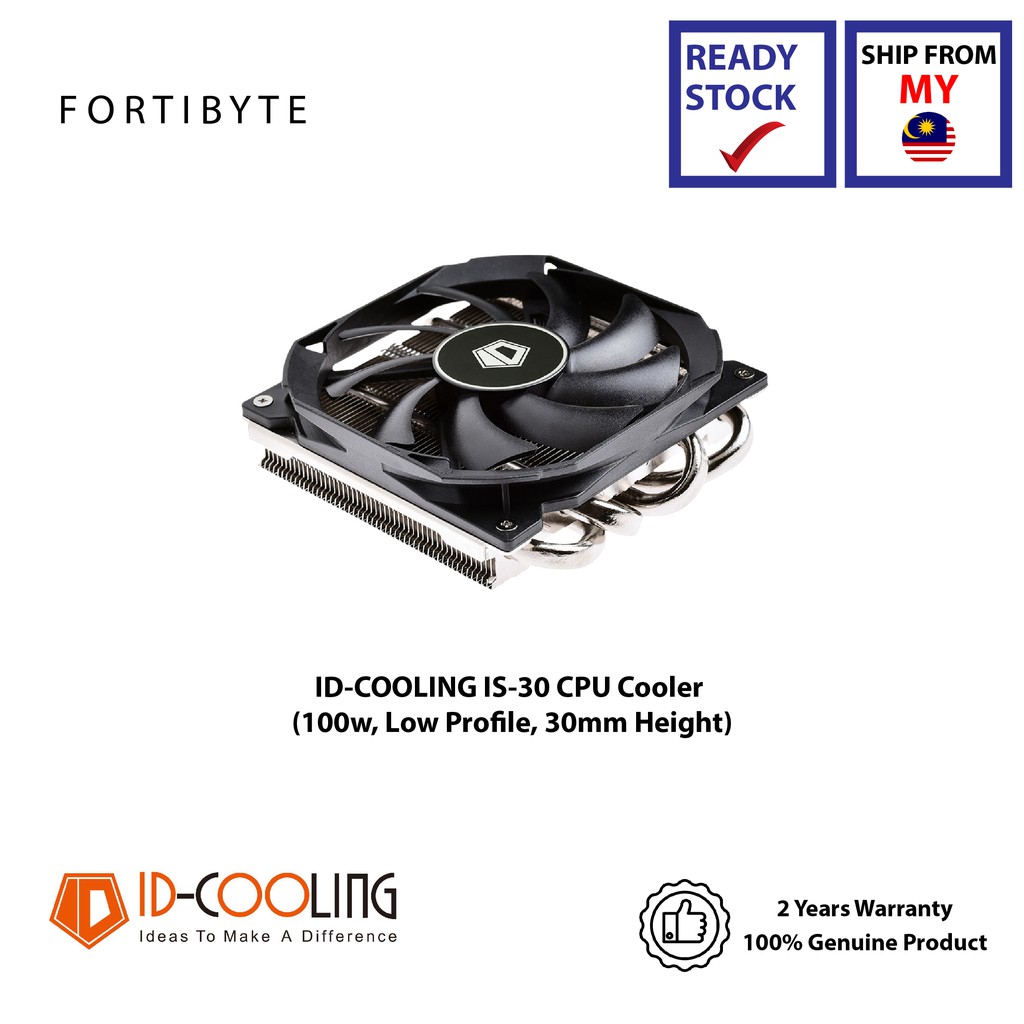 ID-COOLING IS-30 Low Profile CPU Cooler (100w , Low Profile , SFF / ITX ...