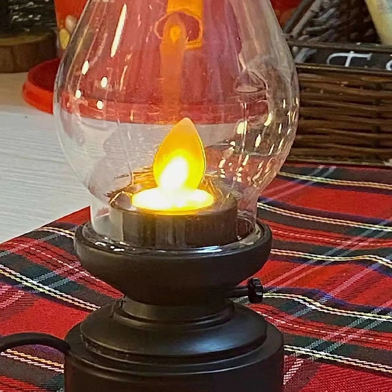 Hari Raya Lampu LED Night Light Retro Kerosene Lamp Shape Flameless ...