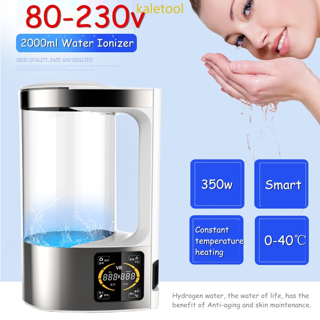 2 Liters 350 Watts Hydrogen-rich Water Ion Electrolysis Negative ...