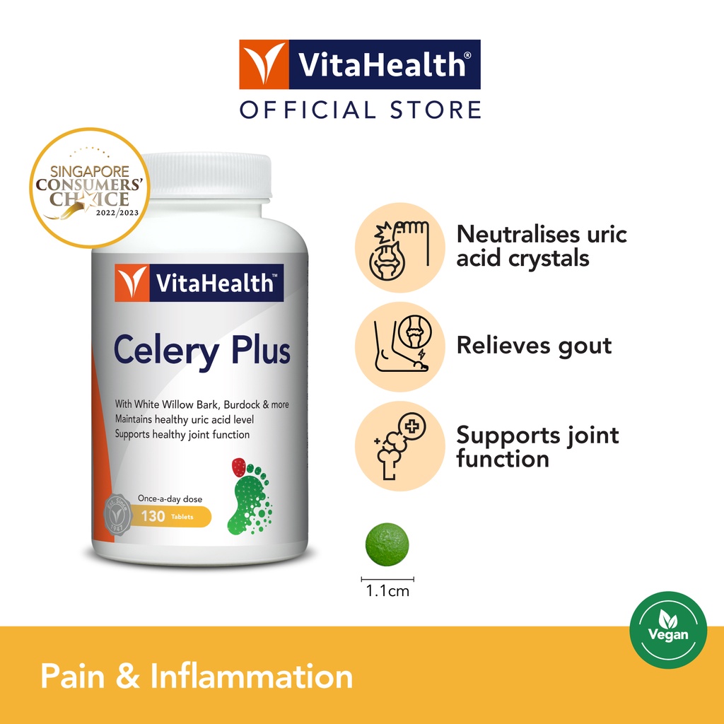 Celery Plus [EXP 01-2027] - Gout, Healthy Uric Acid, Vegan | Shopee ...