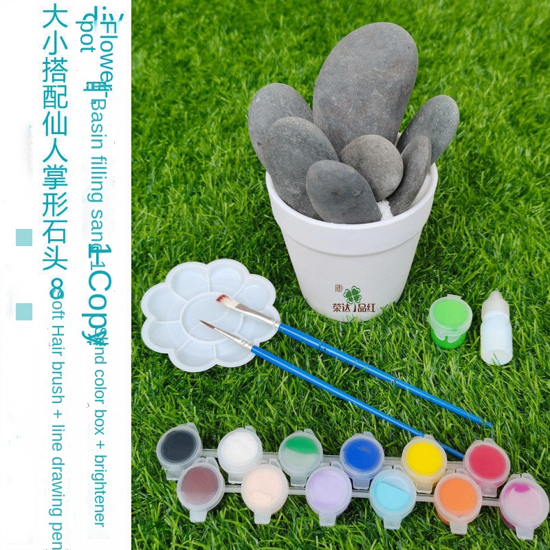 Hand-Painted Stone Painting Painted Stone Painting Painted Stone ...