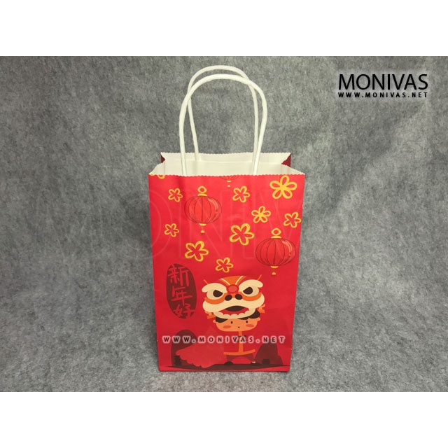 Great Chinese New Year Paper Bags CNY Gift Packaging Carrier | Shopee ...