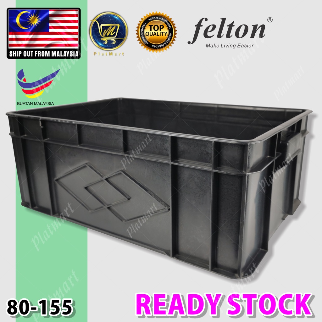 PlatMart - FELTON Industrial Stackable Basket Container Storage Box ...