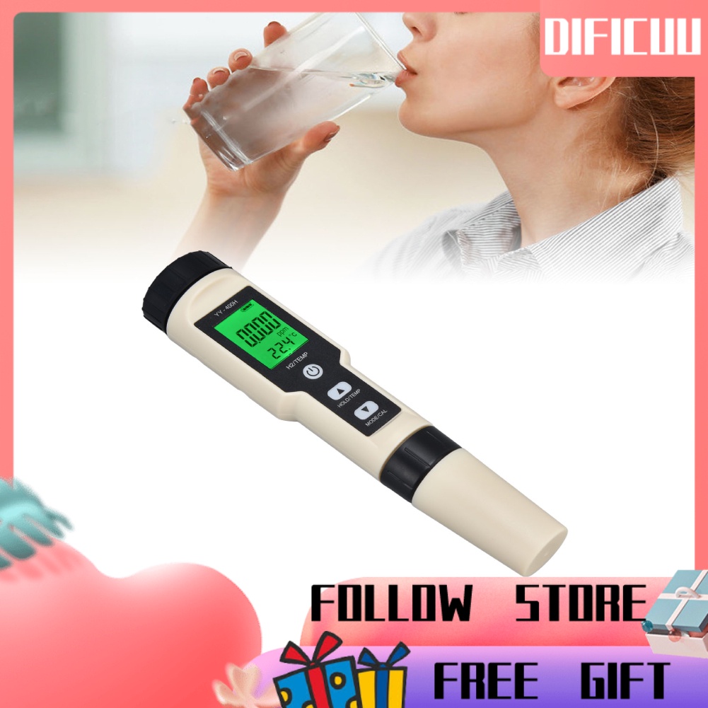 READY STOCK????Dificuu Hydrogen Test Pen High Sensitivity Backlit LCD ...