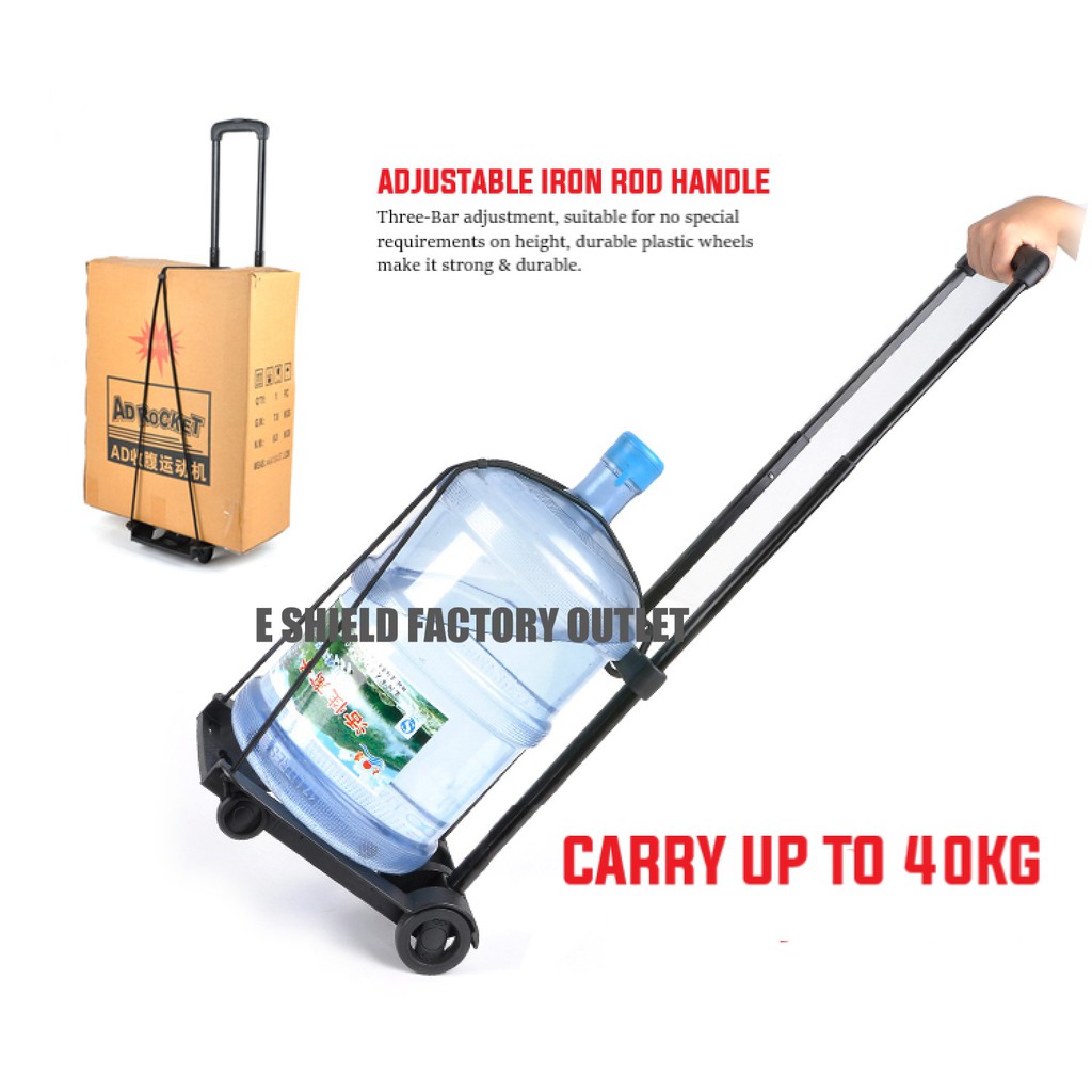 Portable Travel Trolley Shopping Cart Trolley Groceries Household ...